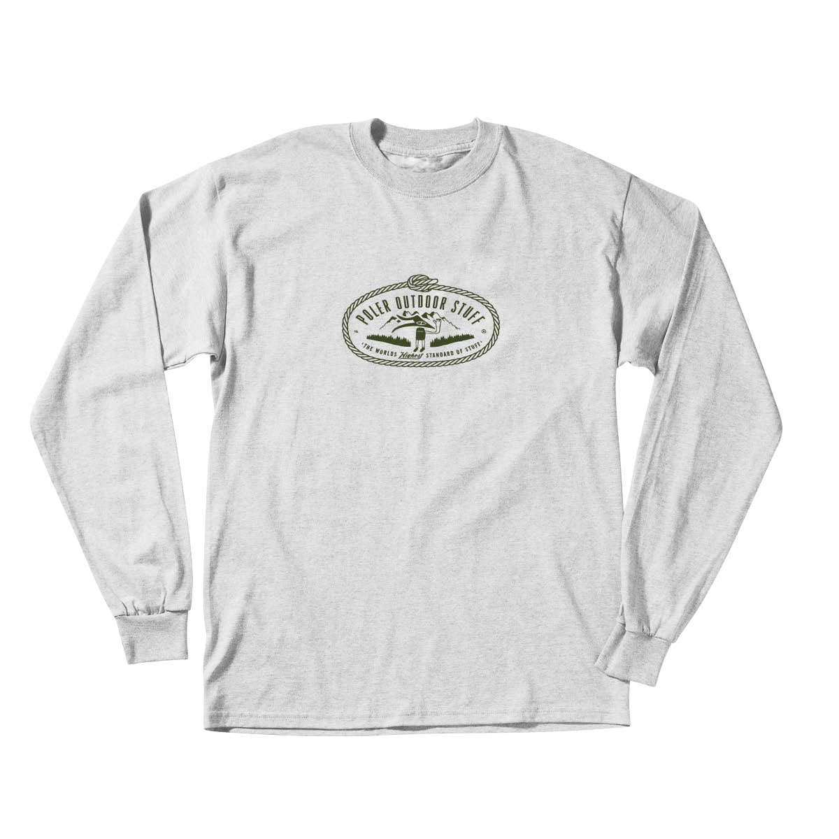 Lakai x Poler Outdoor Stuff LS Tee Ash Heather