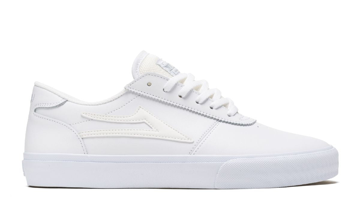 Lakai Manchester Leather Skate Shoes - White/White