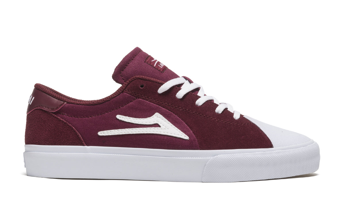 Lakai Flaco 2 Skate Shoes - Burgundy/White
