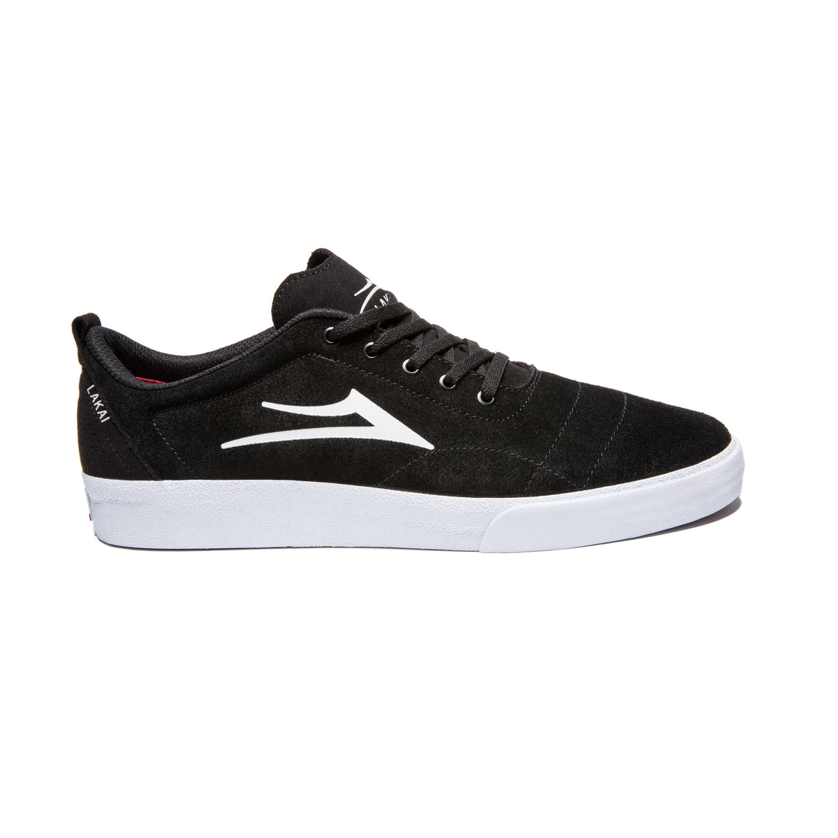 Lakai Bristol Black White Suede Skate Shoes