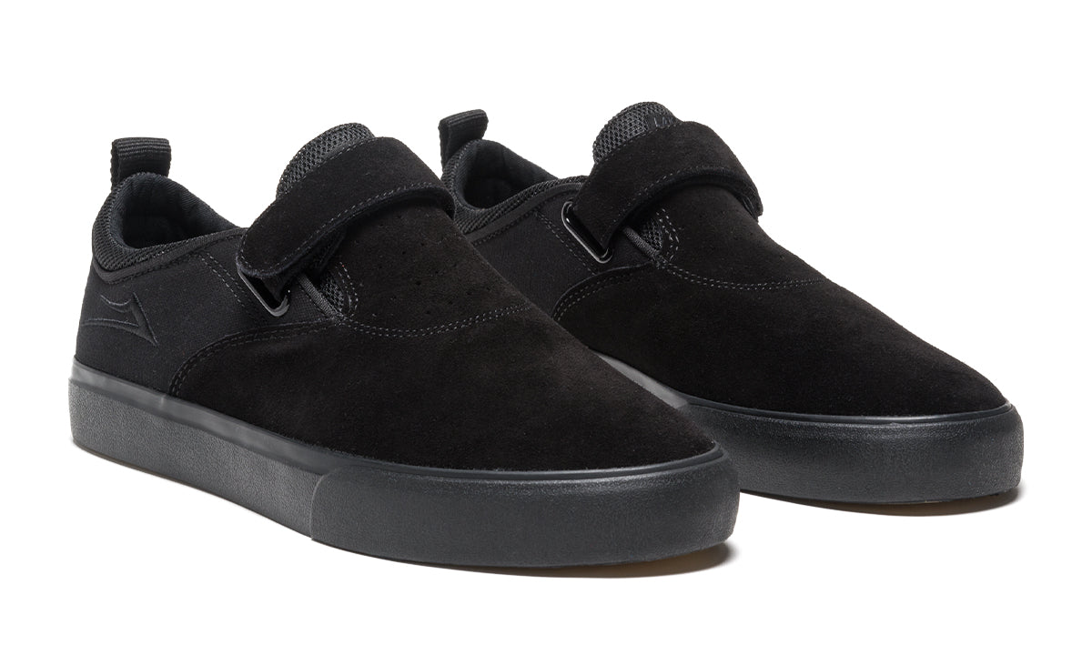 Lakai Riley 2 VS Black Black Suede Skateboarding Shoes